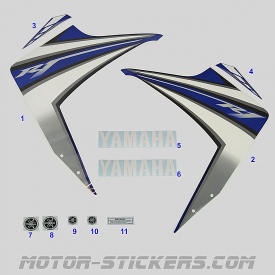 Yamaha YZF R1 2007 decals