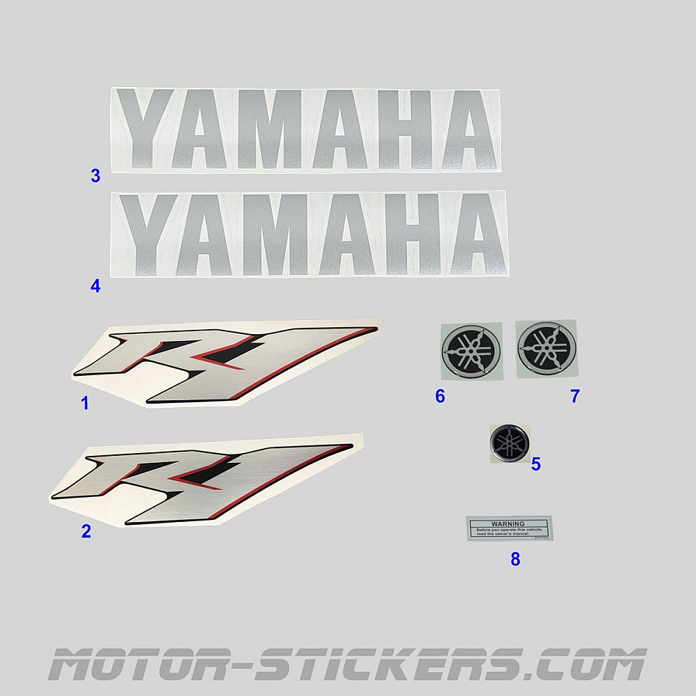 Yamaha YZF R1 2007 decals