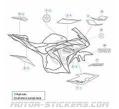 Yamaha YZF R3 2015 decals