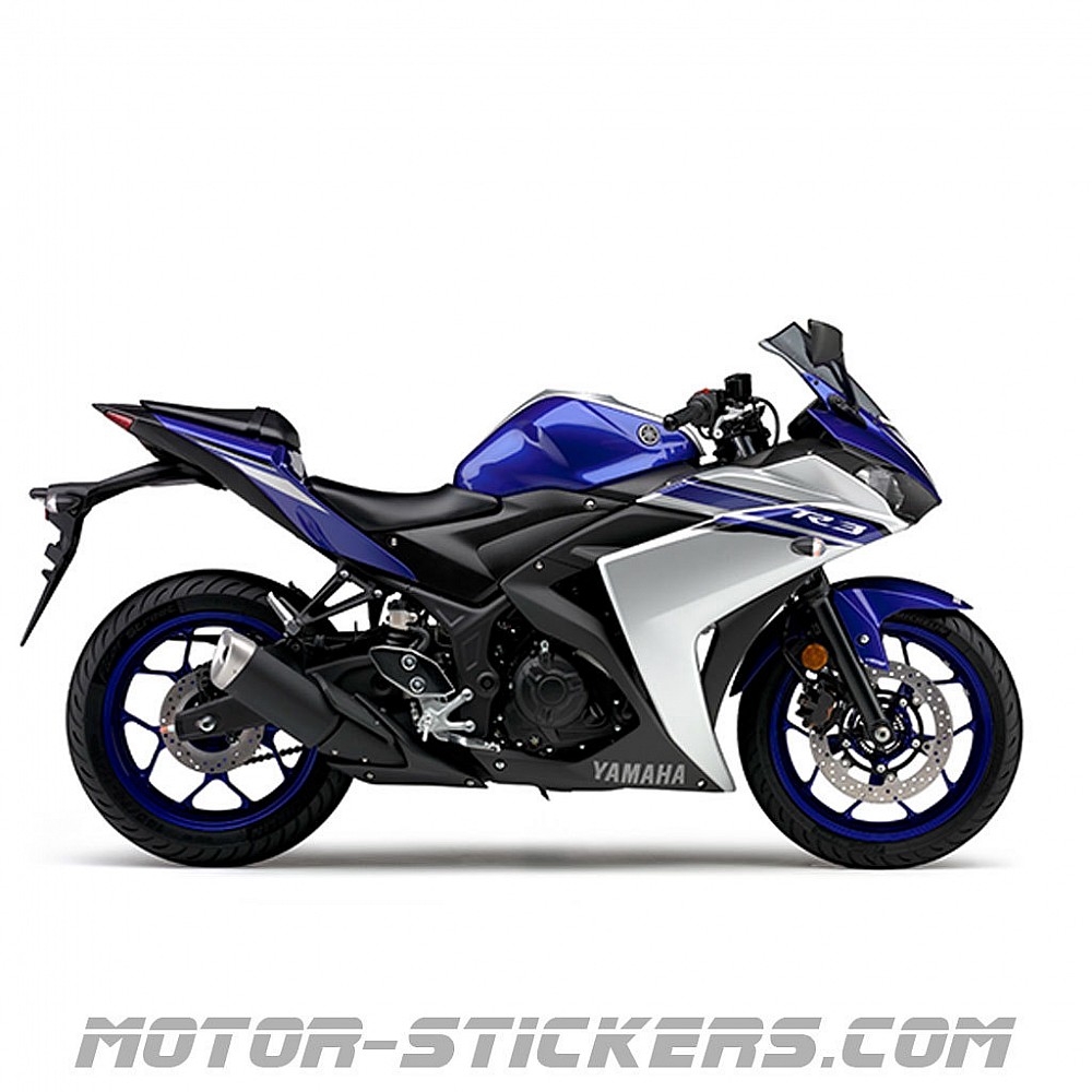 Yamaha YZF R3 2016 decals
