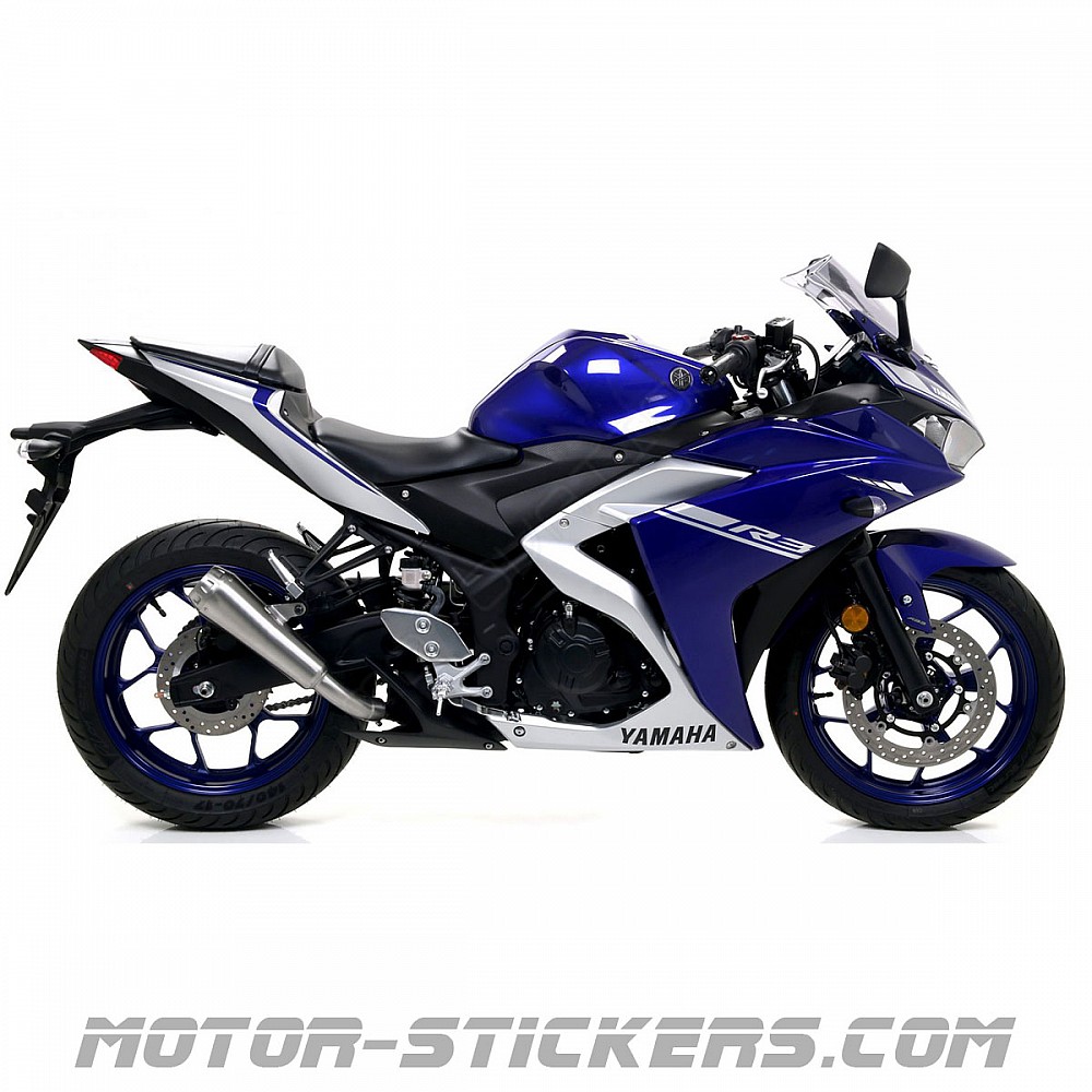 Yamaha YZF R3 2018 decals