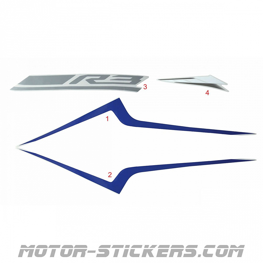 Yamaha YZF R3 2018 decals
