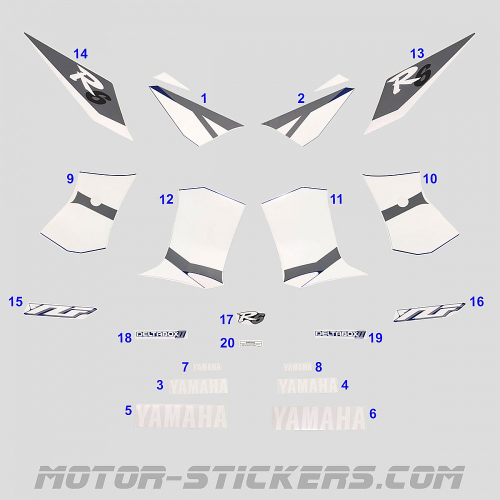 Yamaha YZF R6 2002 decals