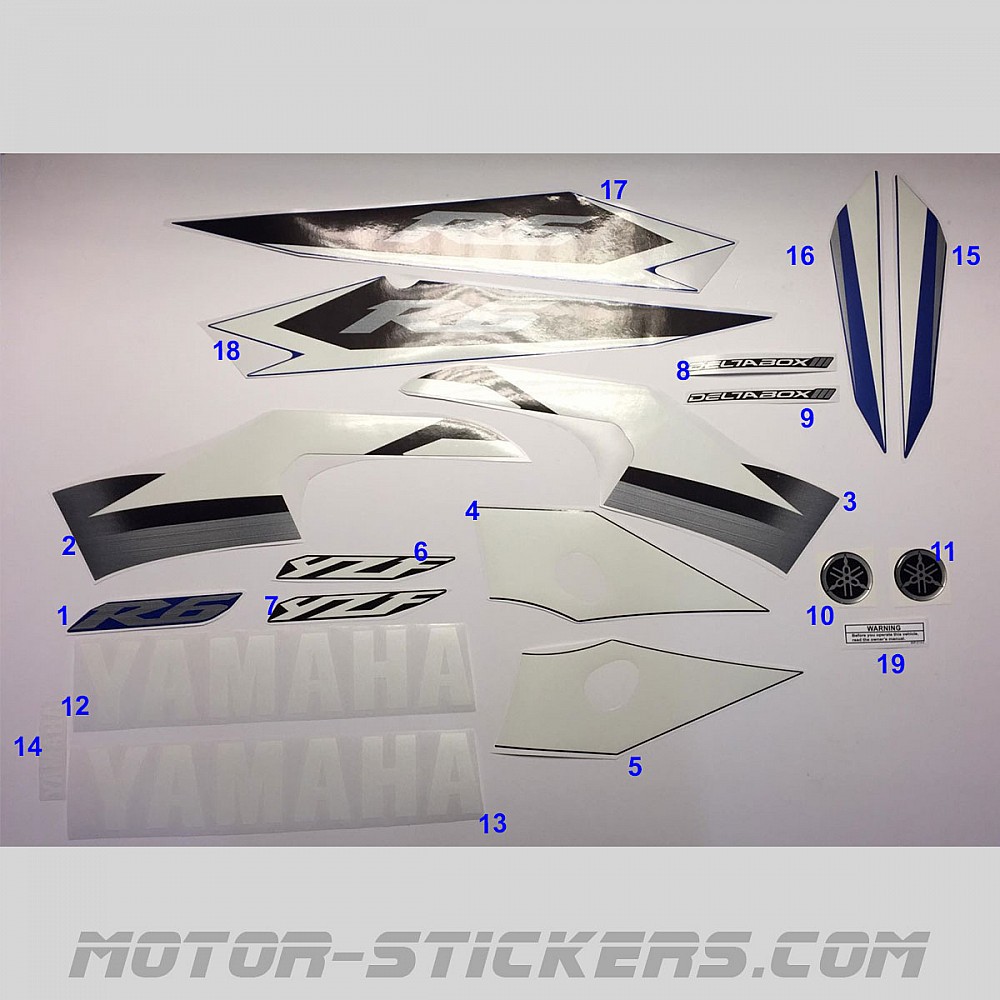 Yamaha YZF R6 2003 decals