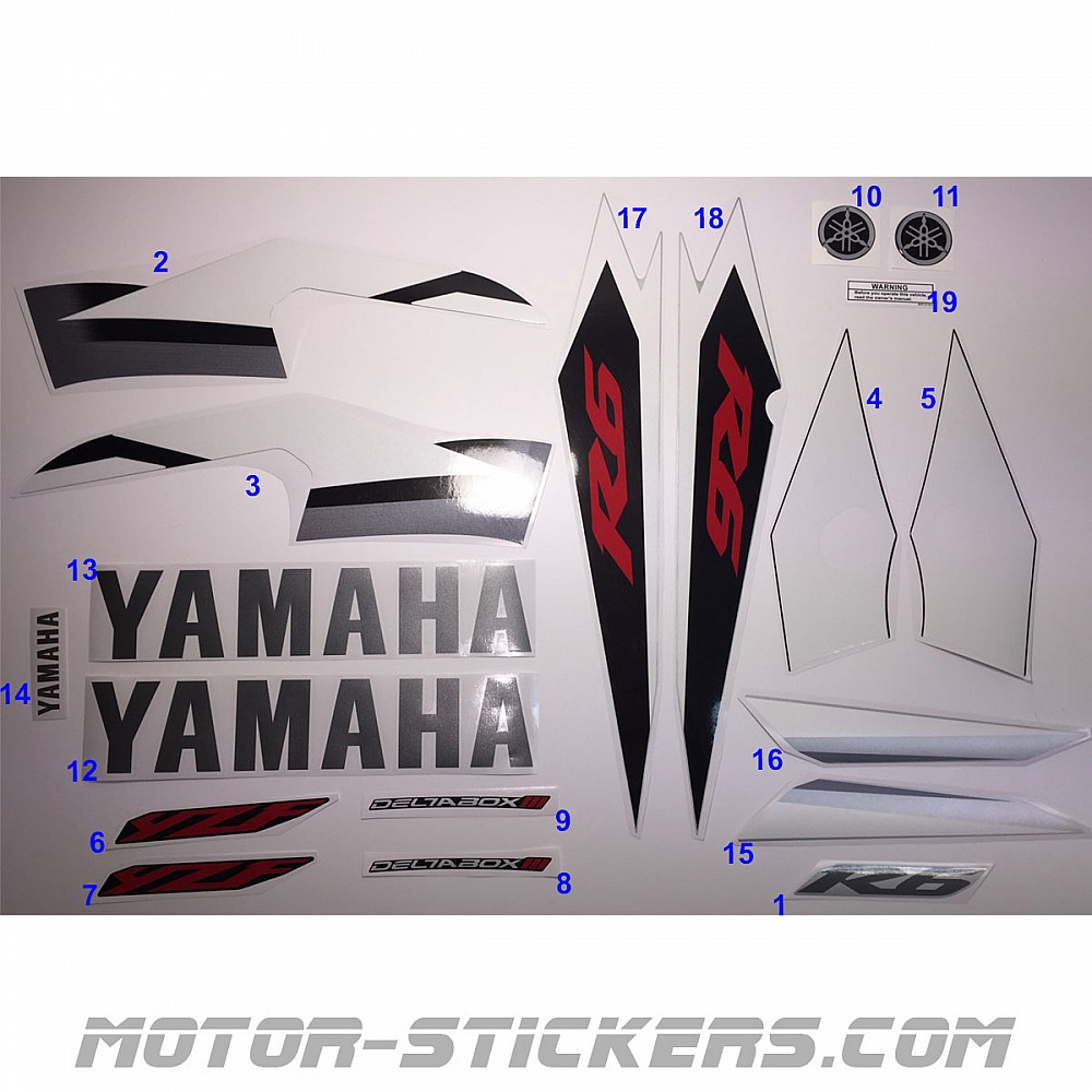 Yamaha YZF R6 2003 decals
