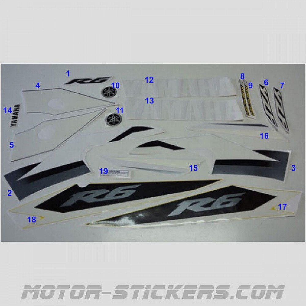 Yamaha YZF R6 2003 decals