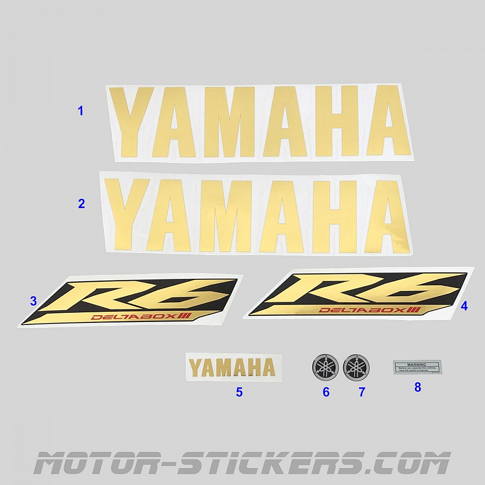 Yamaha YZF R6 2005 decals