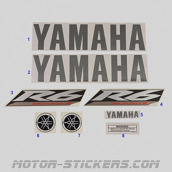 Yamaha YZF R6 2005 decals