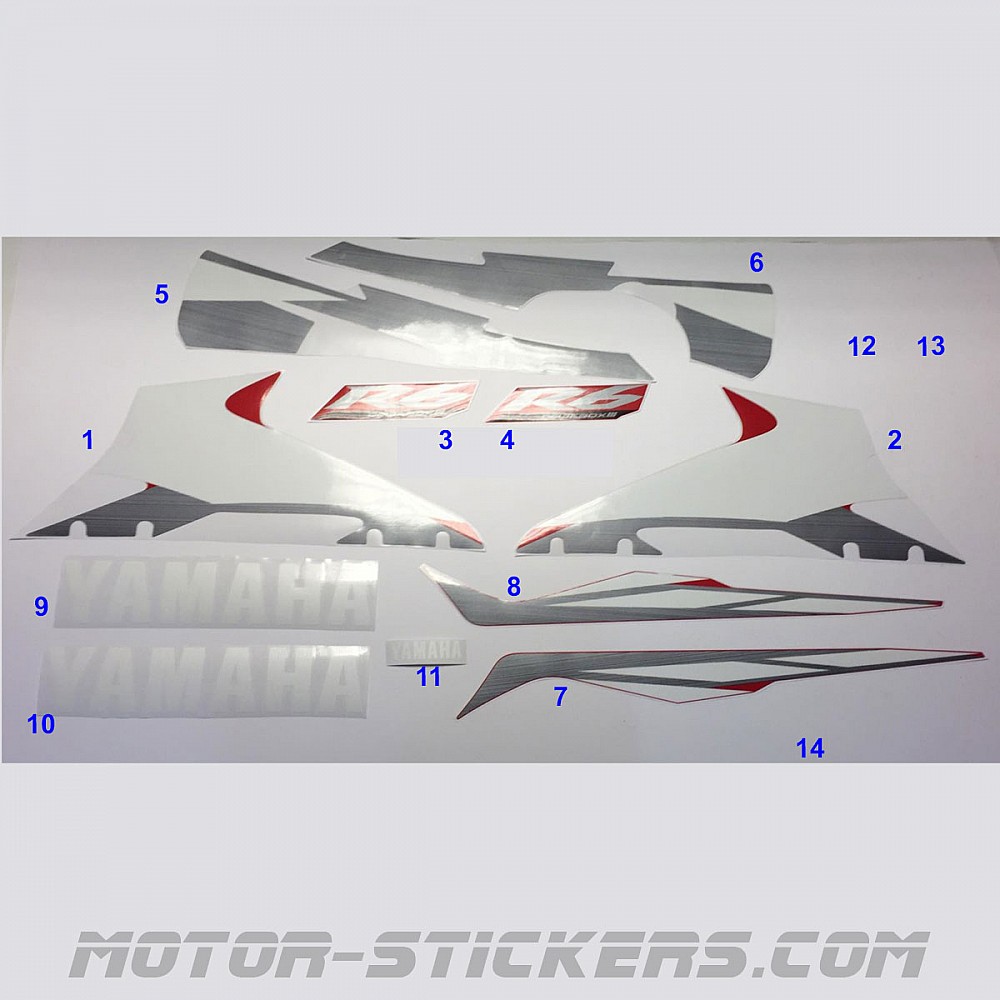 Yamaha YZF R6 2005 decals