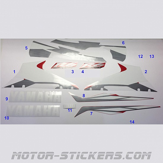 Yamaha YZF R6 2005 decals