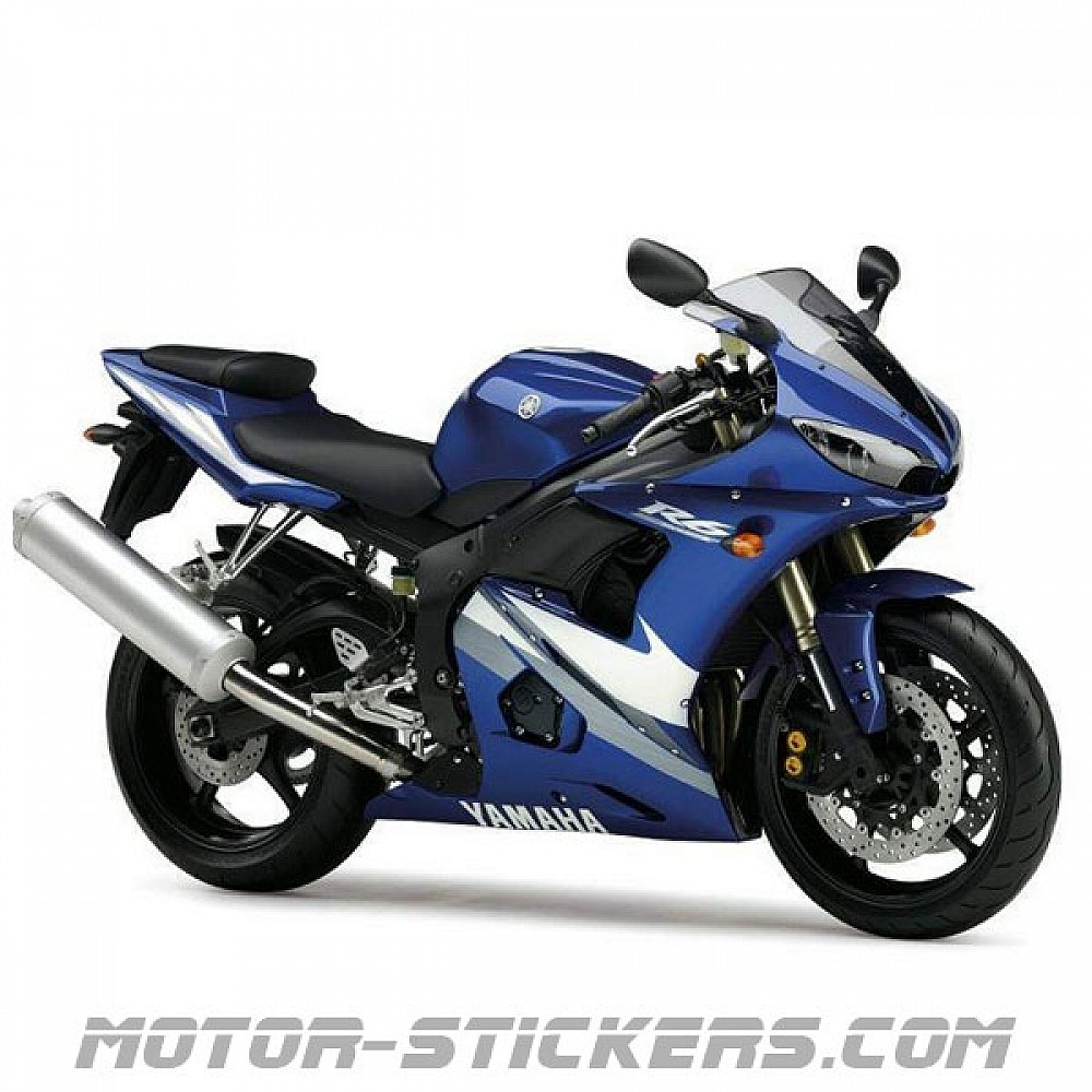 Yamaha YZF R6 2005 decals