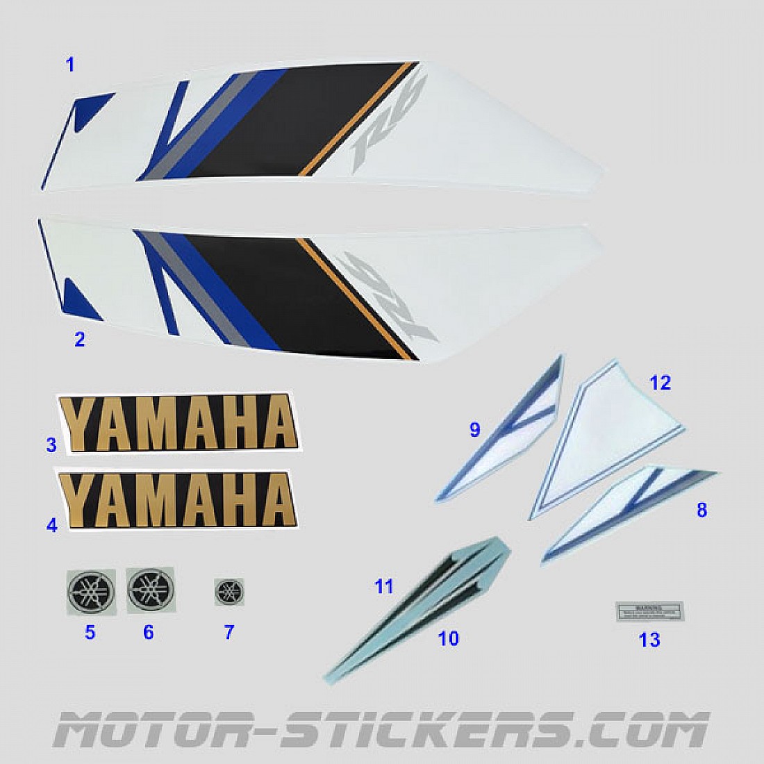 Yamaha YZF R6 2009 decals