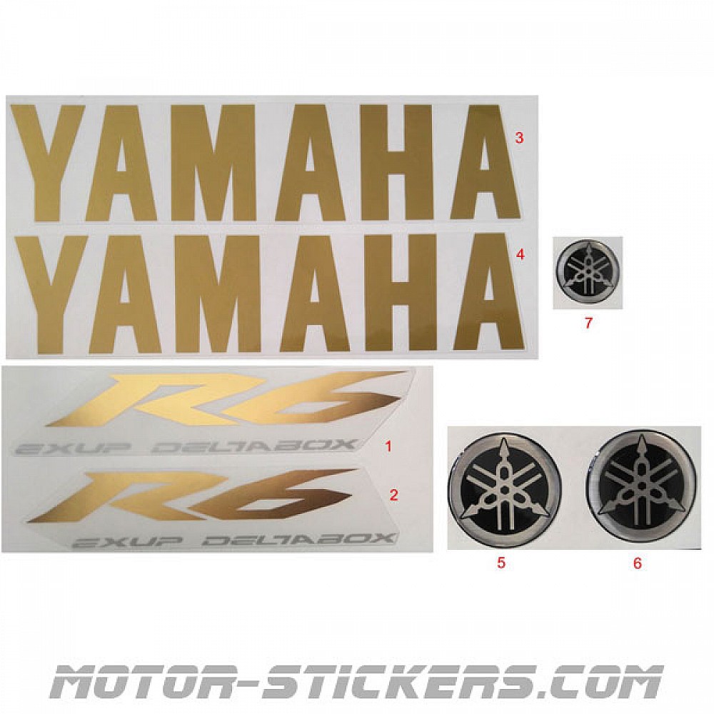 Yamaha YZF R6 2010 decals