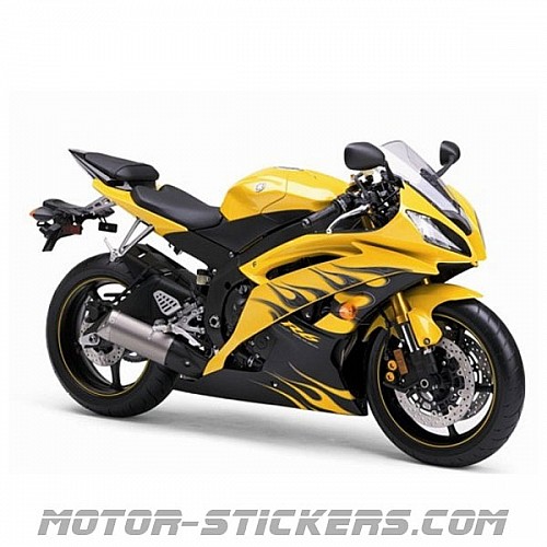 Yamaha YZF R6 2009 decals