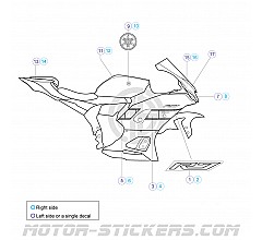 Yamaha YZF R7 2022 decals