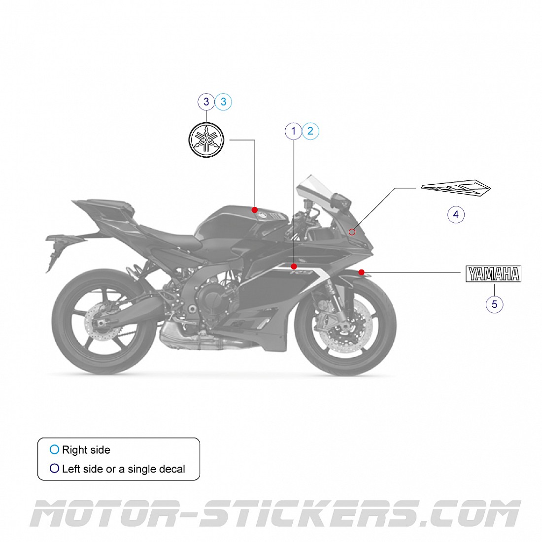 Yamaha YZF R9 2025 decals