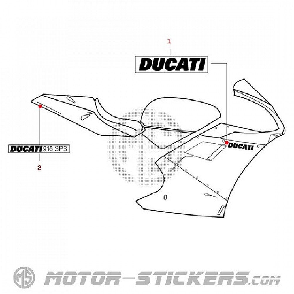 Ducati 916 1998 pegatinas