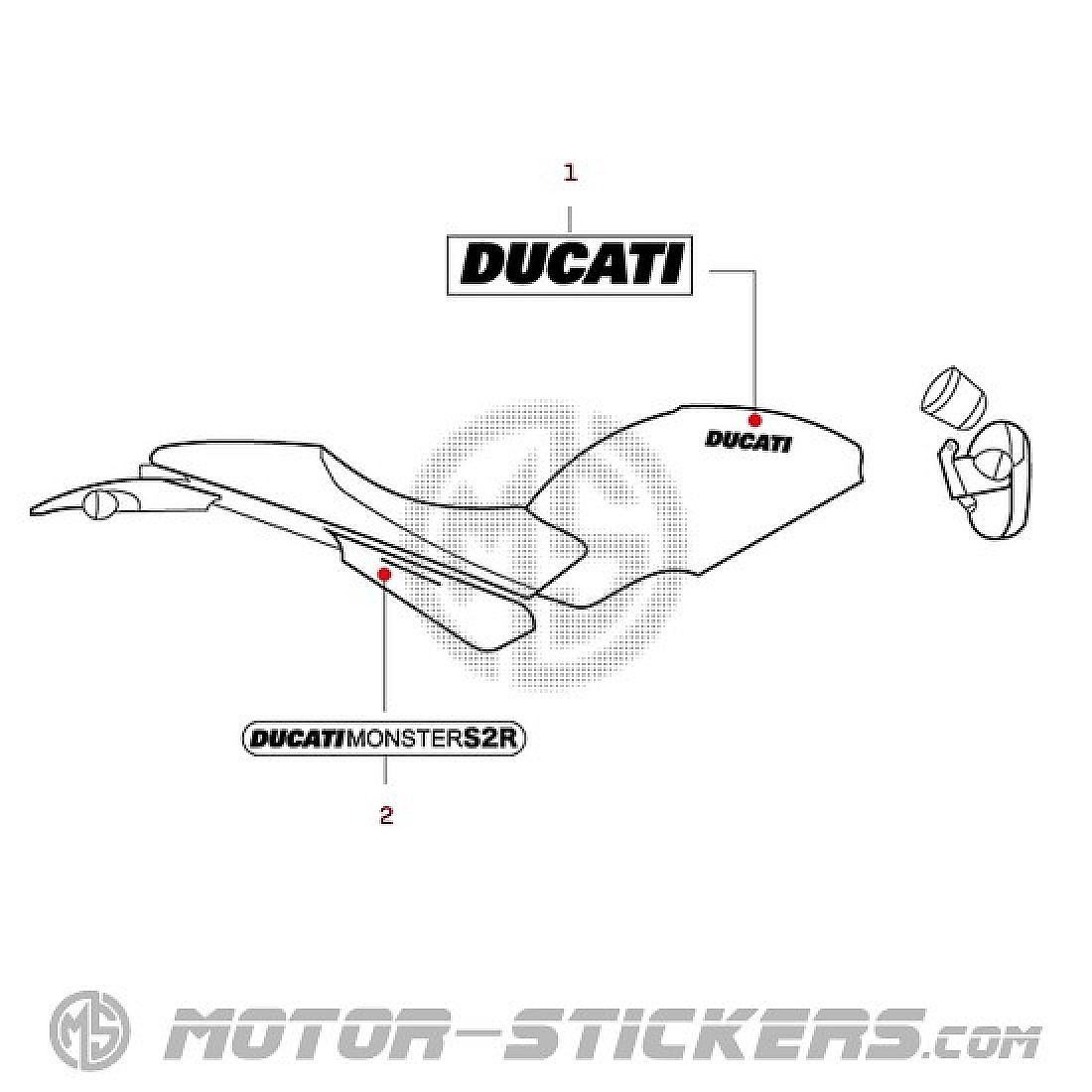 Ducati MONSTER S2R 2005 decals