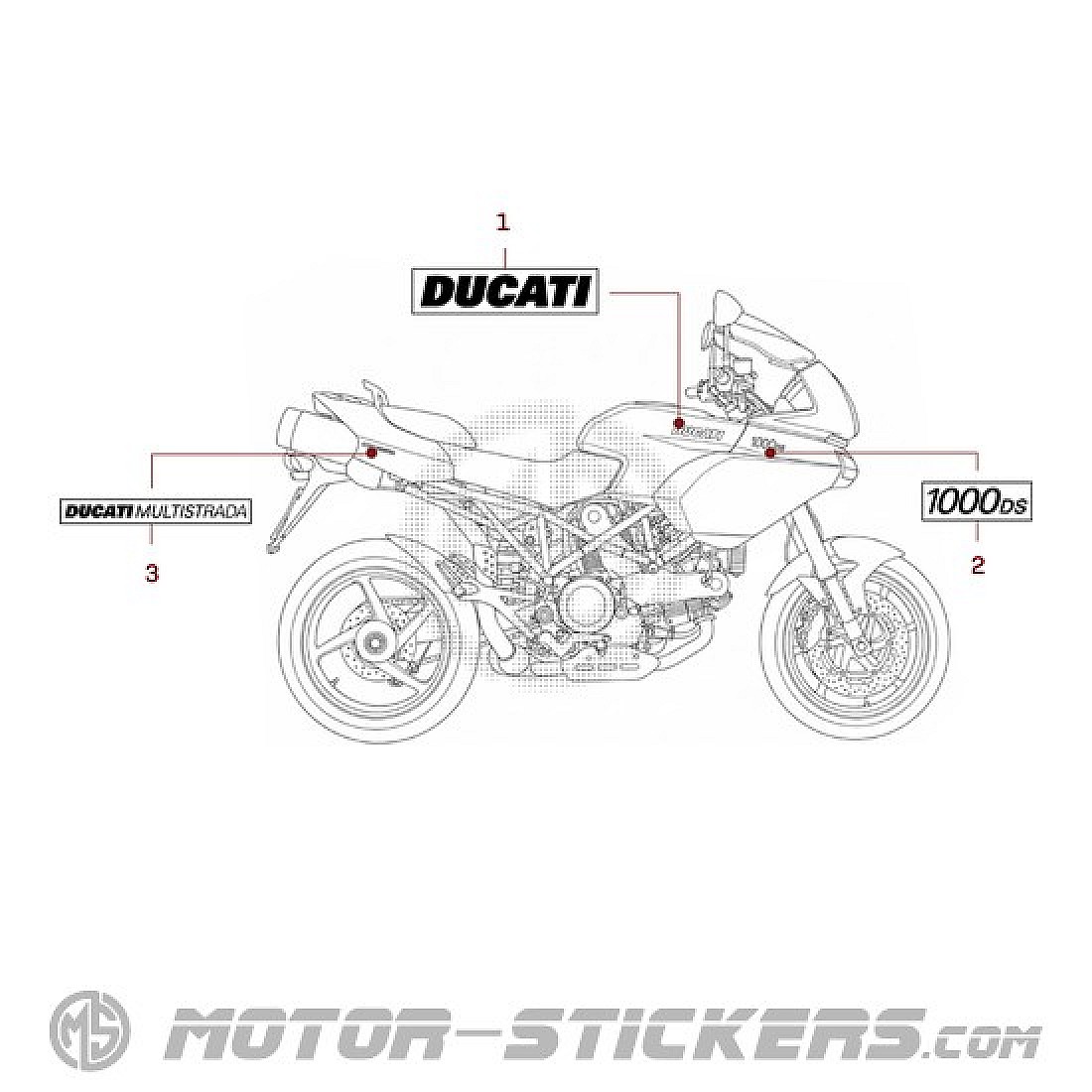 Ducati MULTISTRADA 1000 2004 decals