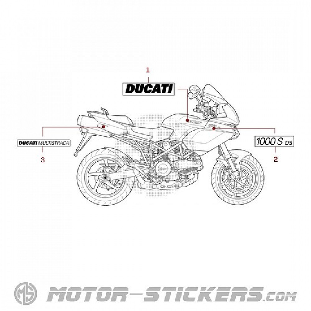 Ducati MULTISTRADA 1000 S 2006 decals