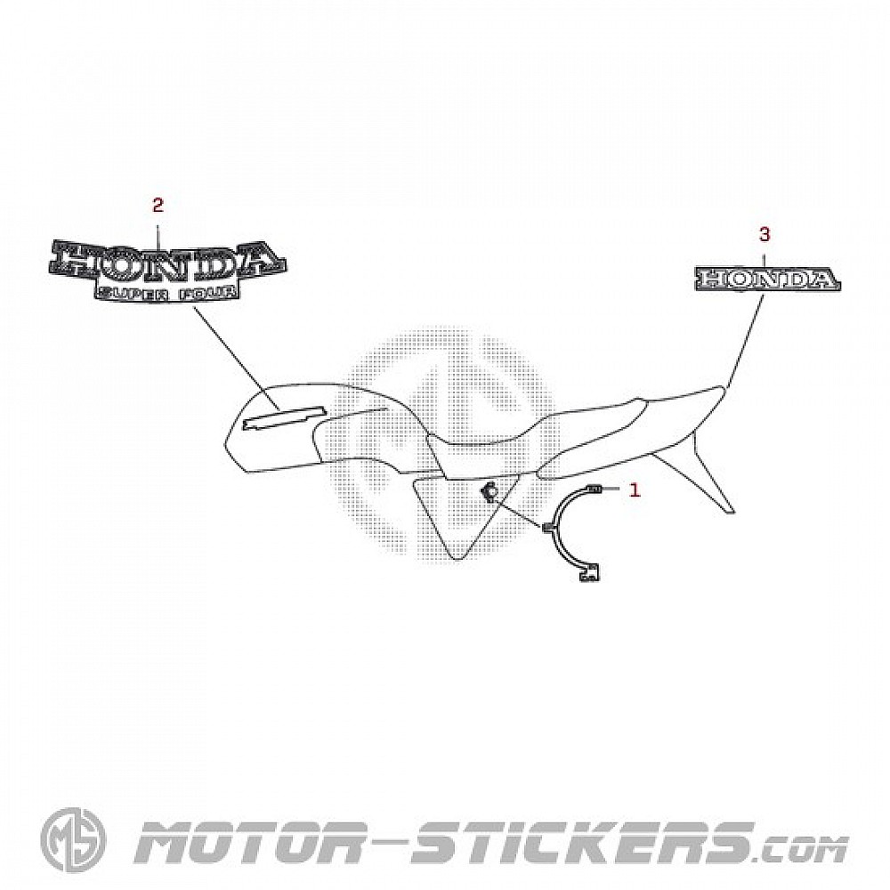 Honda CB1000F 1993 stickers