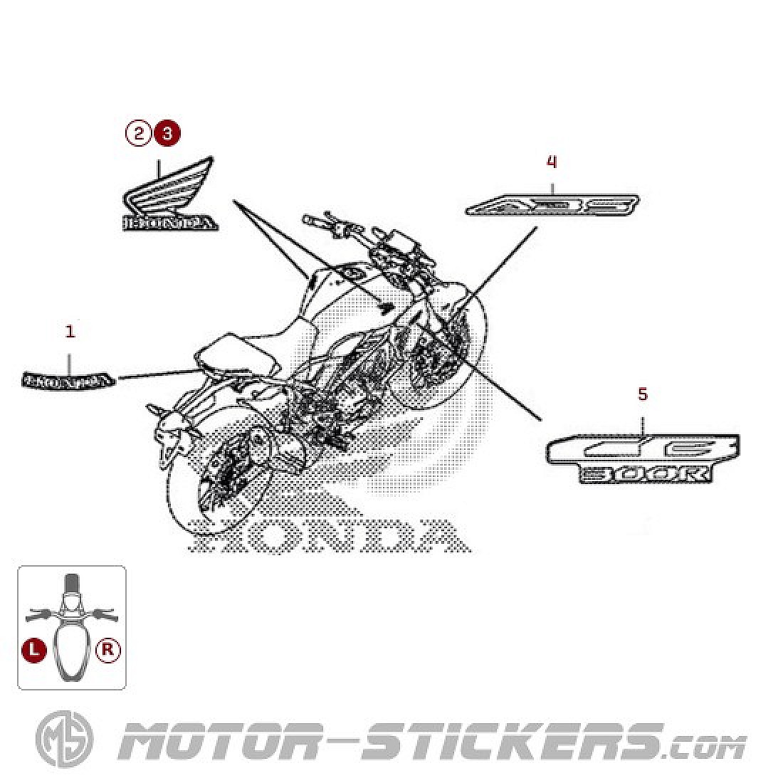 Honda CB300R 2019 decals