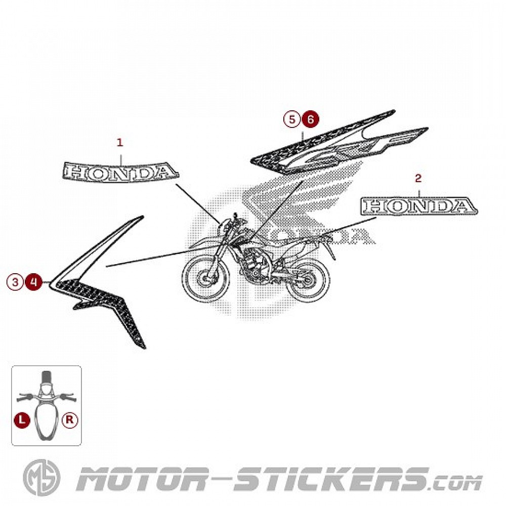 Honda CRF250L 2014 decals