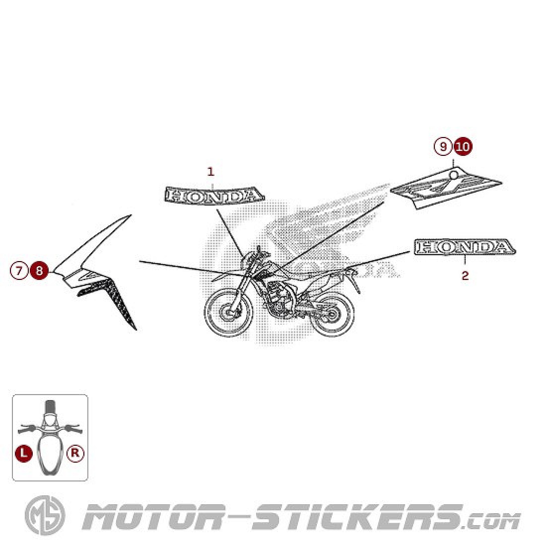 Honda CRF250L 2015 decals