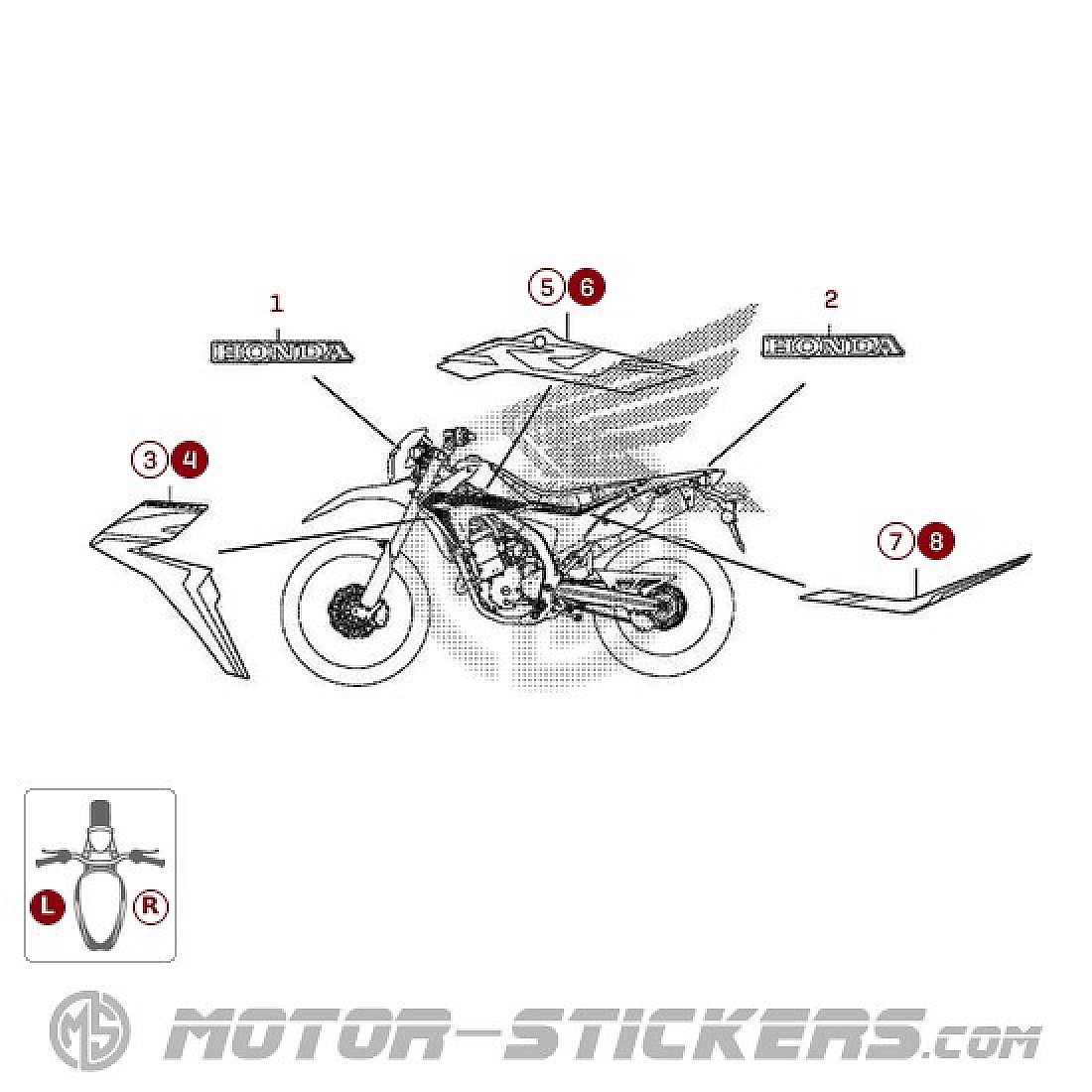 Honda CRF250L 2017 decals