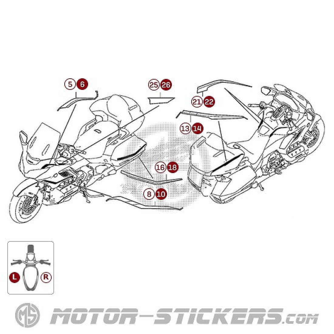 Honda GL1800 GOLD WING 2021 decals