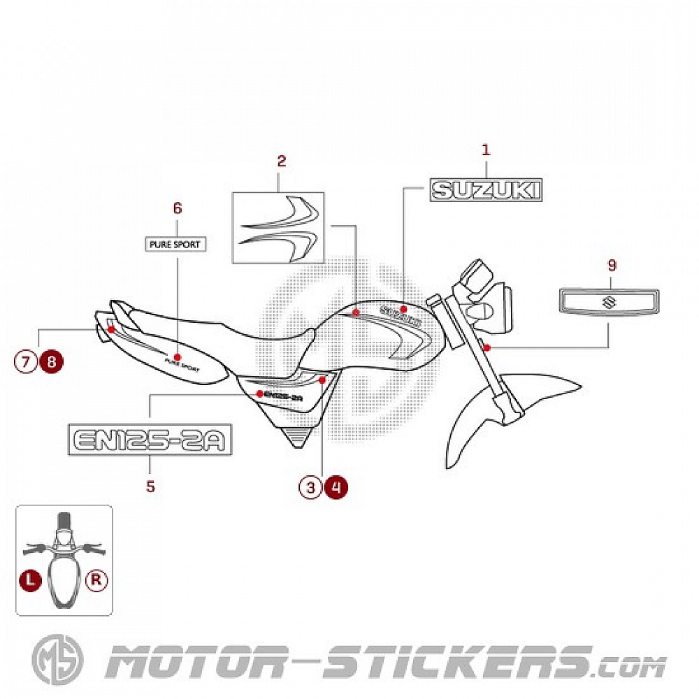 Suzuki EN125 2007 stickers