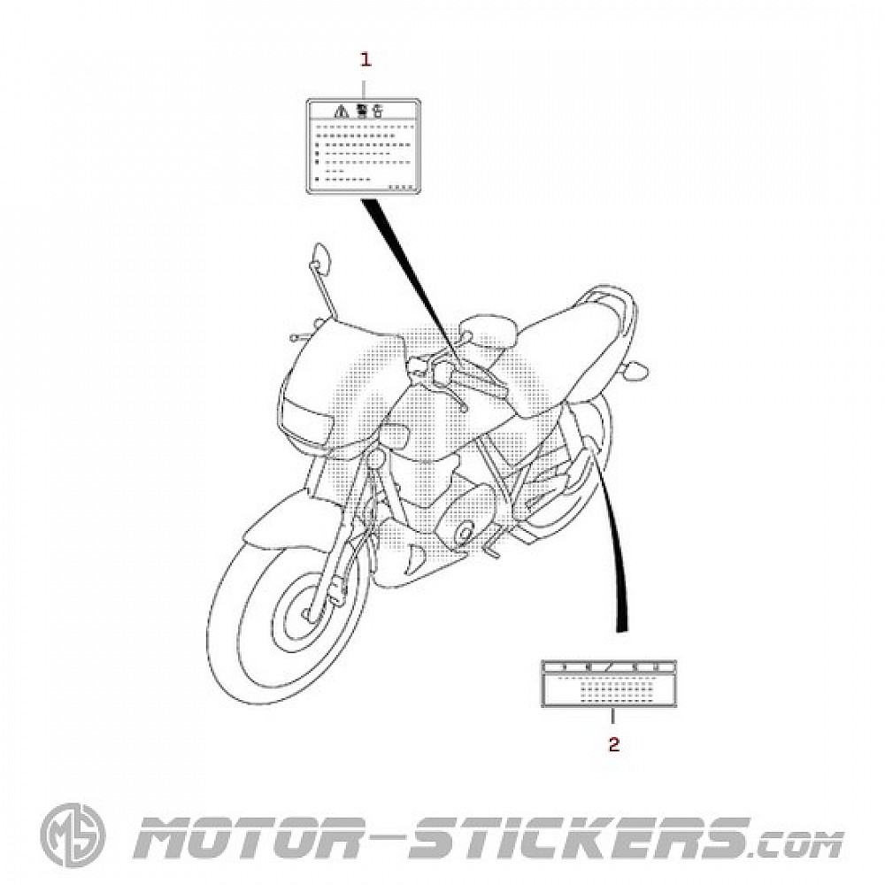 Suzuki EN125 2007 - Caution Labels decals