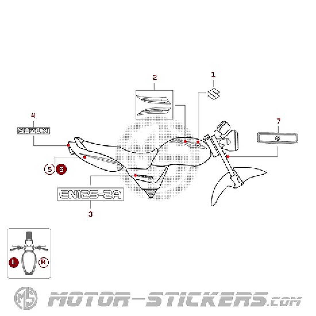 Suzuki EN125 2009 pegatinas