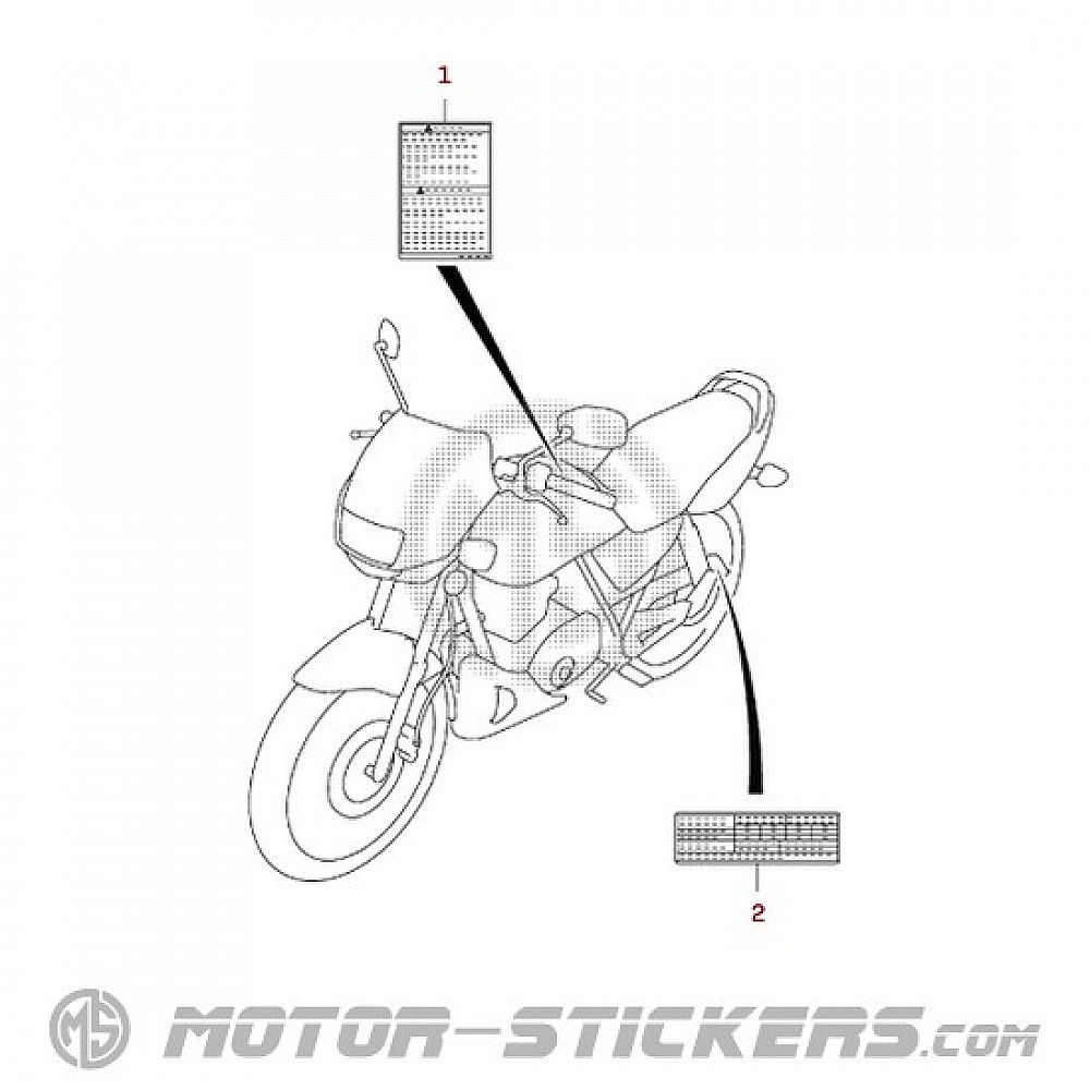 Suzuki EN125 2009 - Caution Labels decals