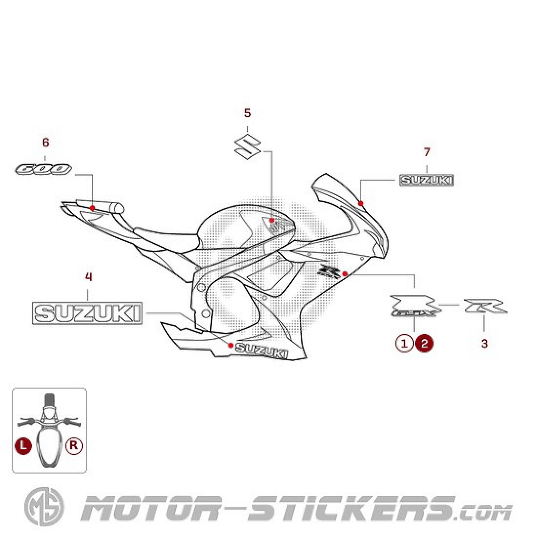 Suzuki GSXR600 2020 decals