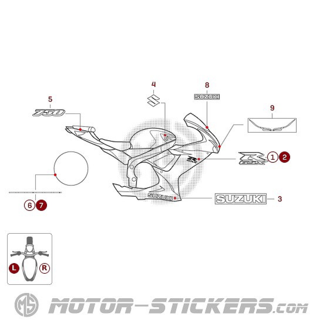 Suzuki GSXR750 2020 decals