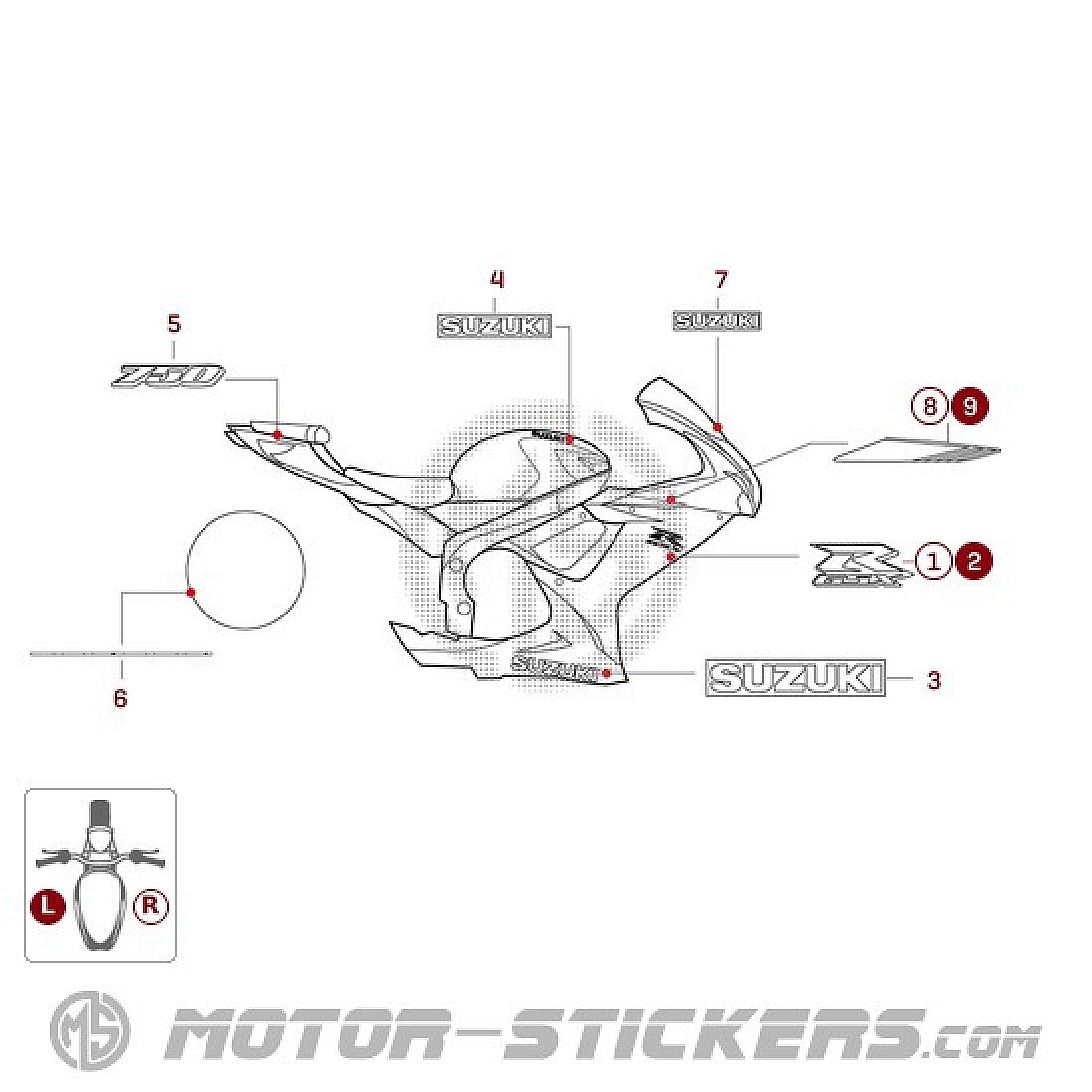 Suzuki GSXR750 2022 decals