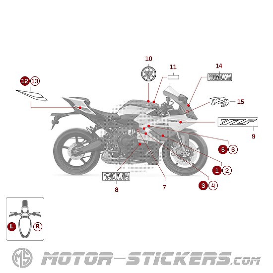 Yamaha YZF-R9 Anniversary 2026 adesivi