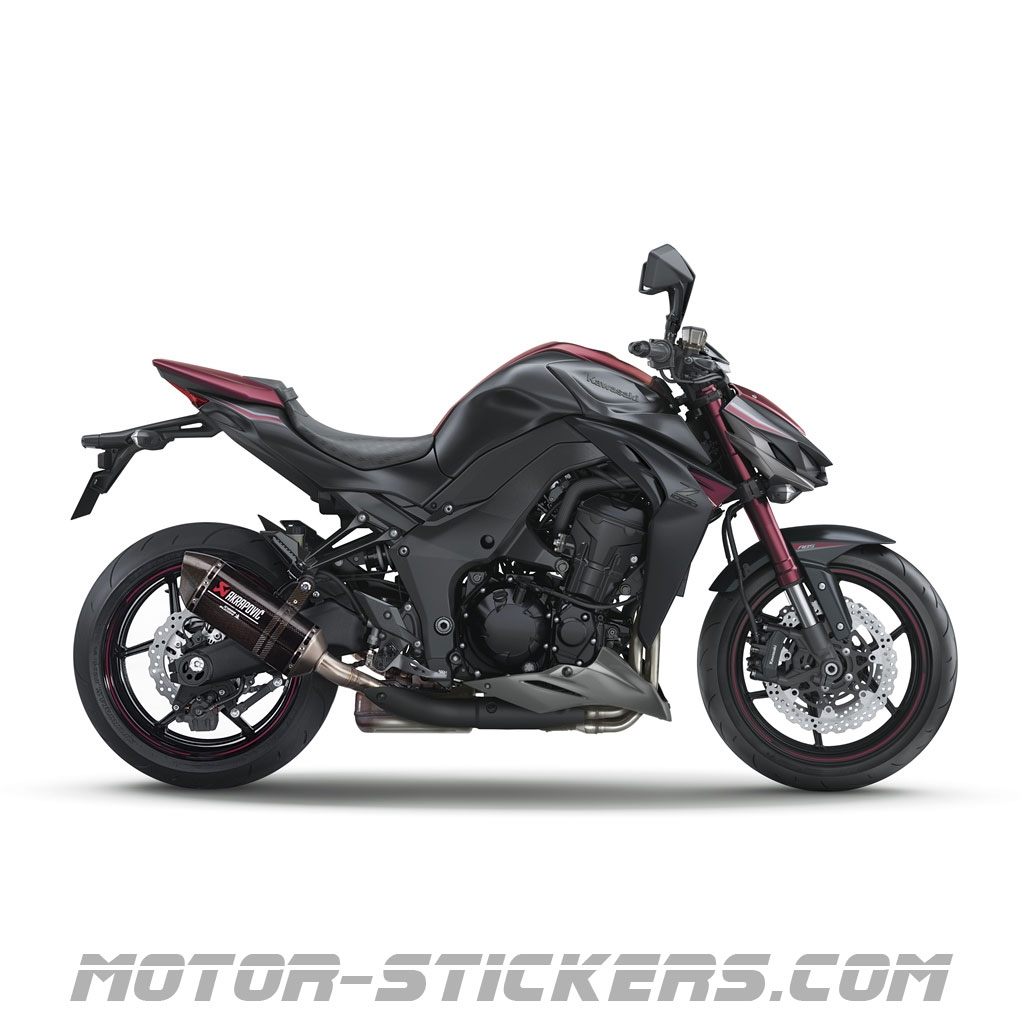 Kawasaki Z1000 2016 autocollants